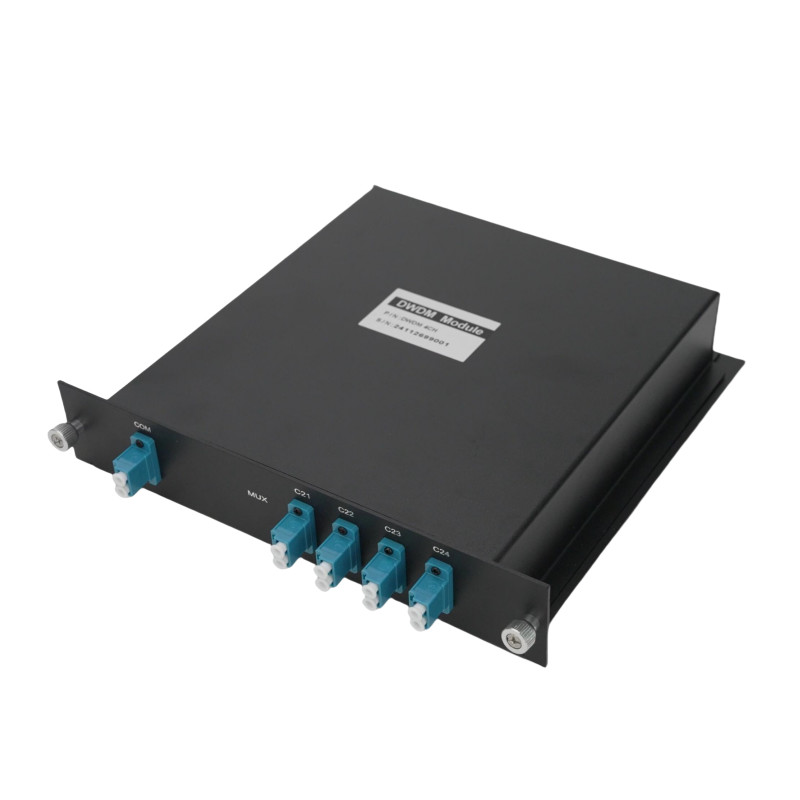 1U 4CH Dual DWDM Fiber Optic MUX DEMUX LGX Box 1.5dB IL Dual Monitor Ports
